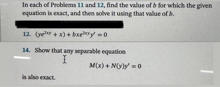 Solved In each of Problems 11 and 12, find the value of b | Chegg.com