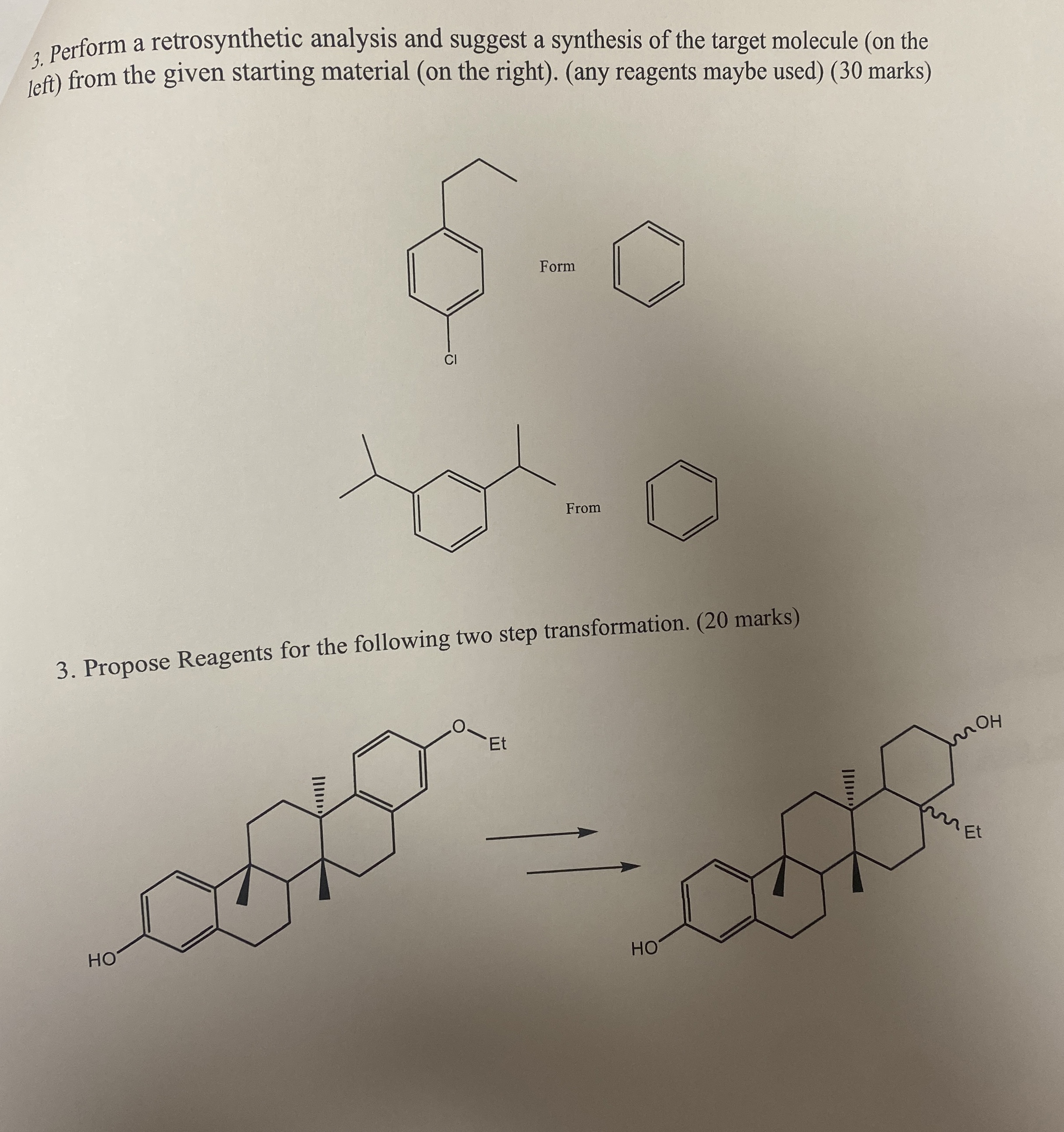 Solved Perform a retrosynthetic analysis and suggest a | Chegg.com