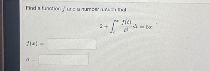 Solved Find a function f and a number a such that f(t) t3 | Chegg.com
