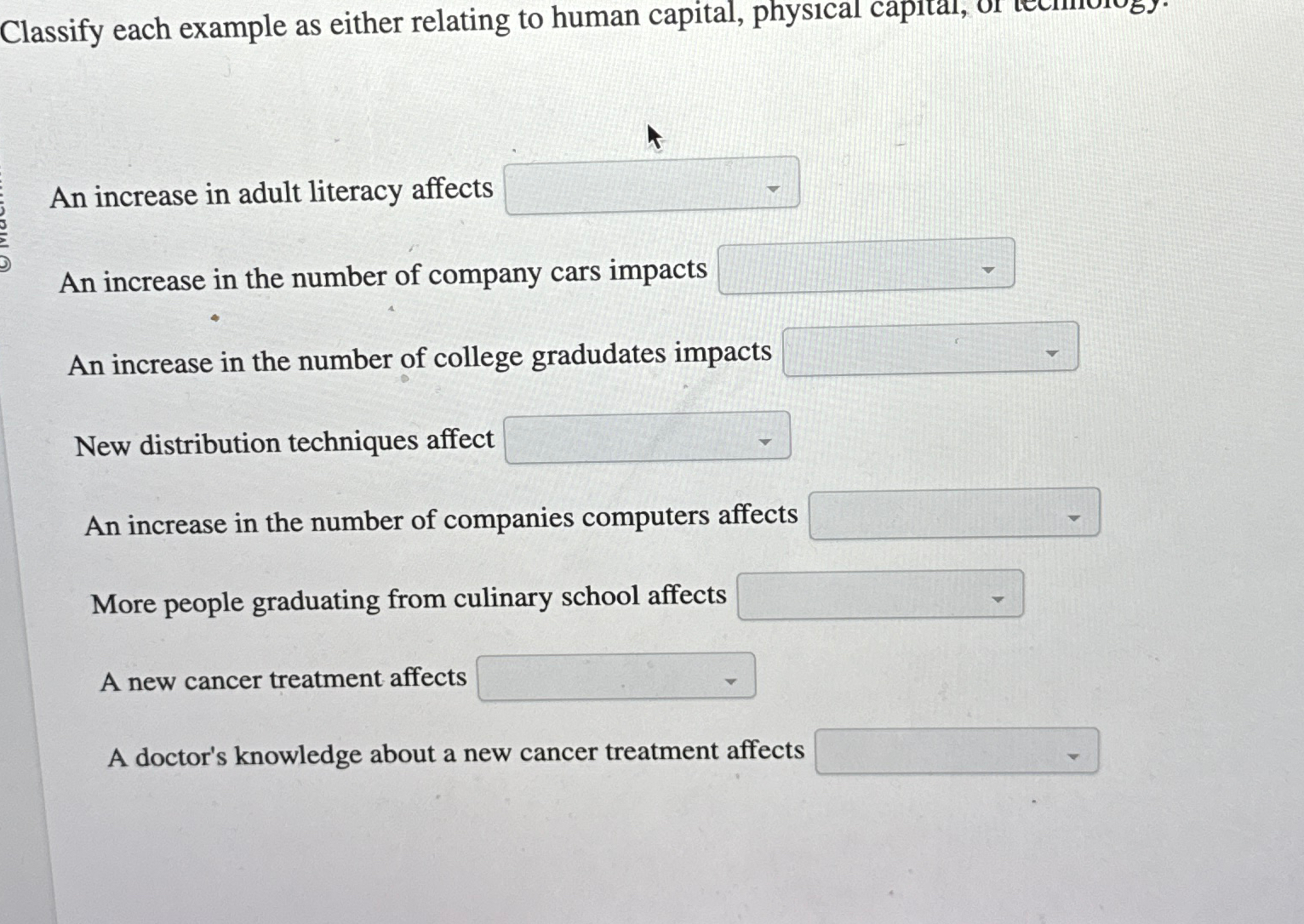 Solved Classify each example as either relating to human | Chegg.com