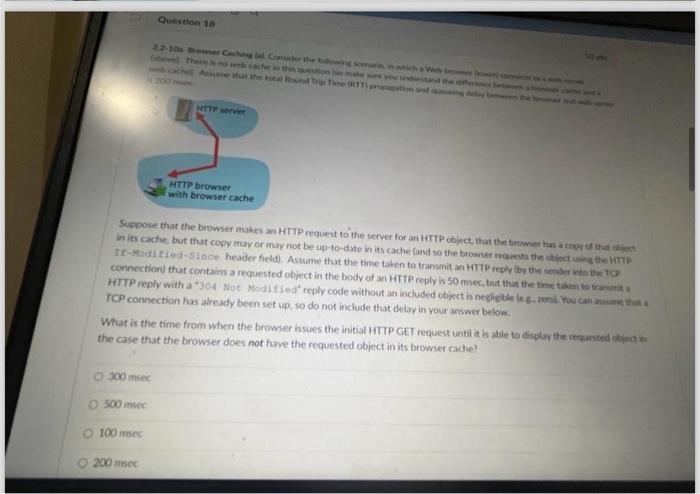 Solved Suppose that the browser makes an HTTP request to the | Chegg.com