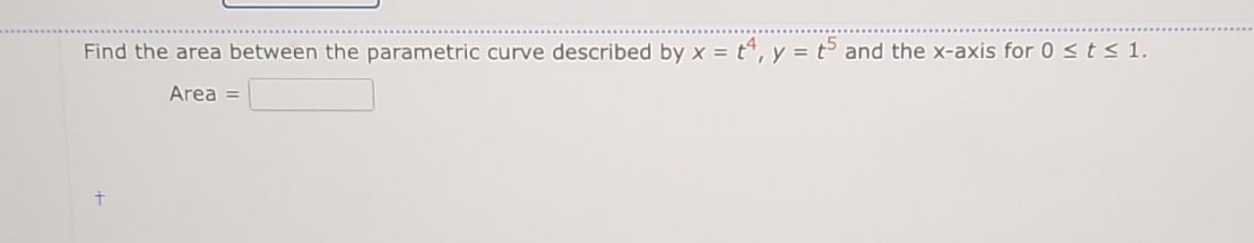 Solved Find the area between the parametric curve described | Chegg.com