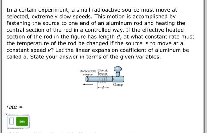 Solved In a certain experiment, a small radioactive source | Chegg.com