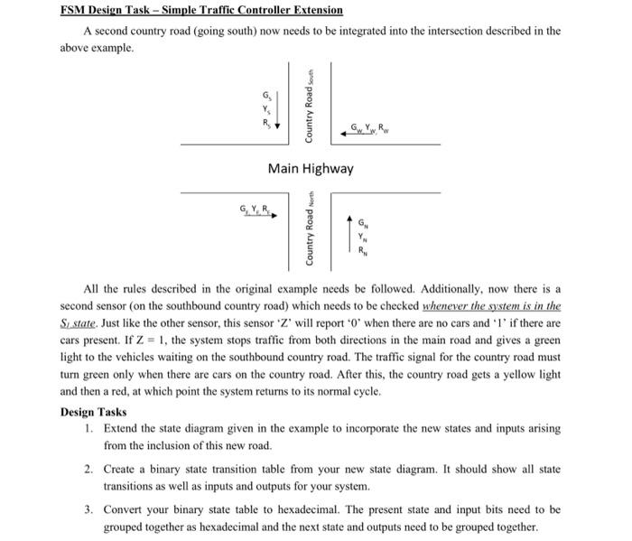 Solved create a states diagram for this 4 way traffic light | Chegg.com