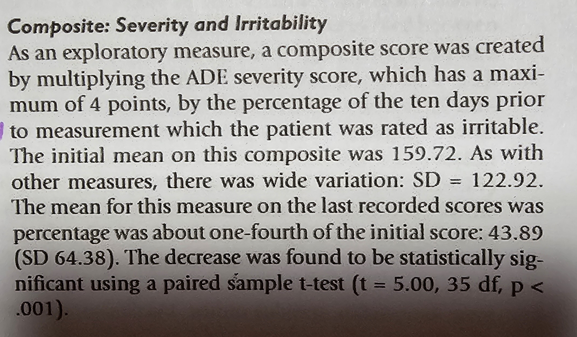 Solved Composite: Severity and IrritabilityAs an exploratory | Chegg.com