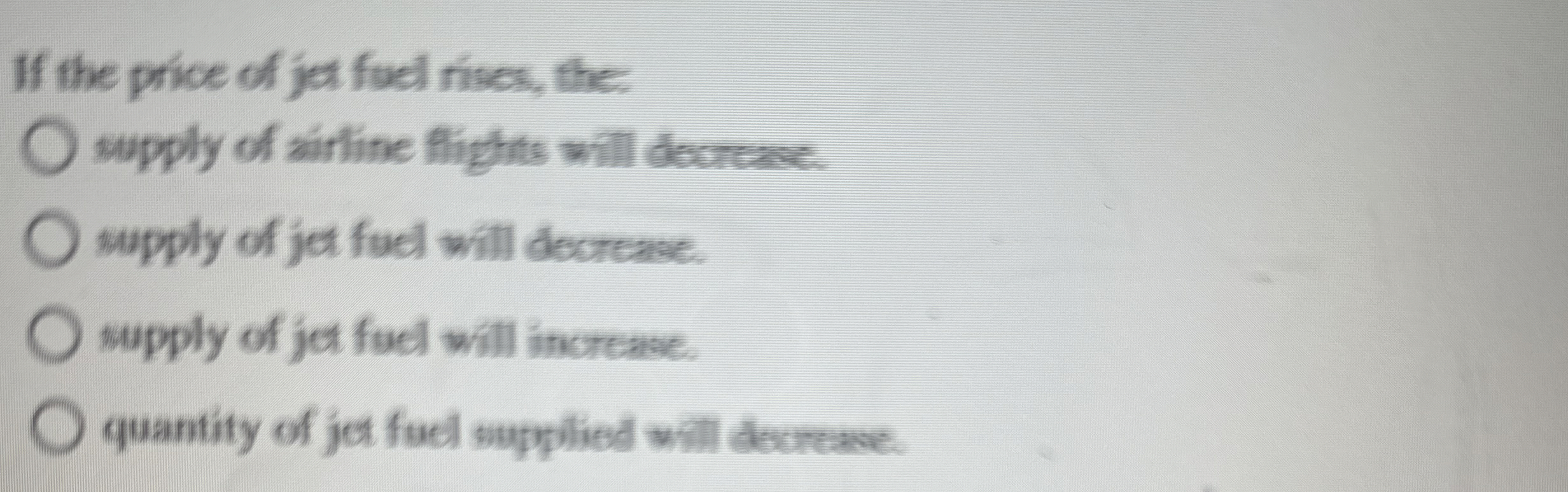 Solved If the price of jet fuel rises, thesupply of zirline | Chegg.com