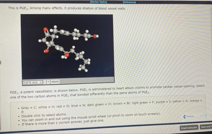 Solved Review Topics References This is PGE2. Among many | Chegg.com