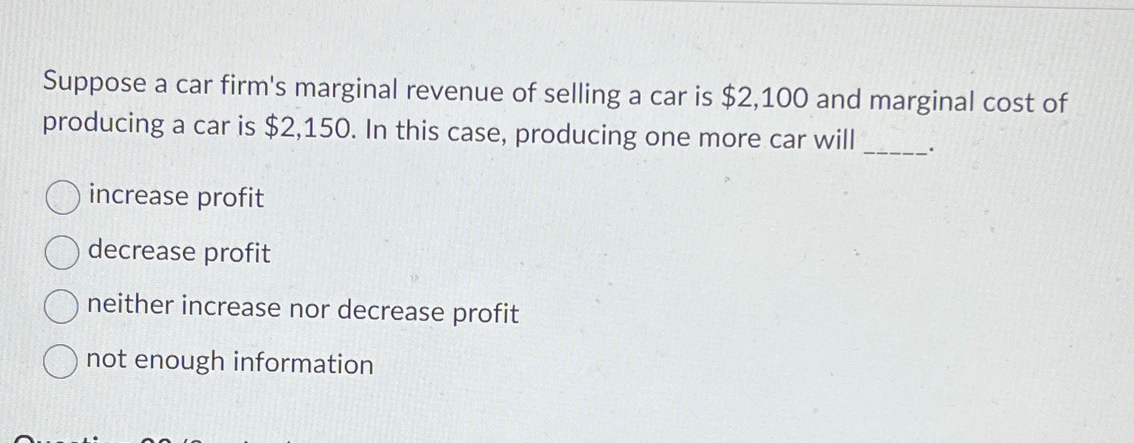 Solved Suppose a car firm's marginal revenue of selling a | Chegg.com