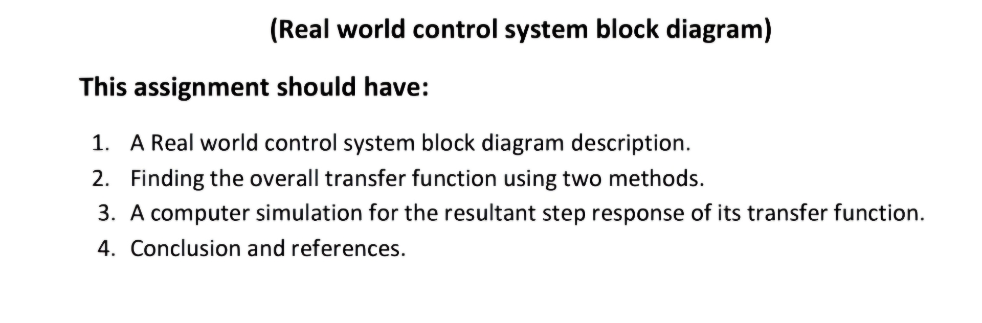 Solved (Real world control system block diagram)This | Chegg.com