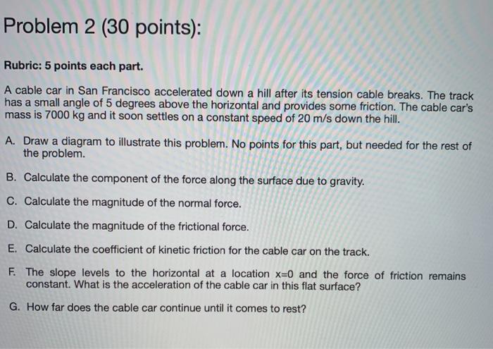 Solved Problem 2 (30 points): Rubric: 5 points each part. A | Chegg.com