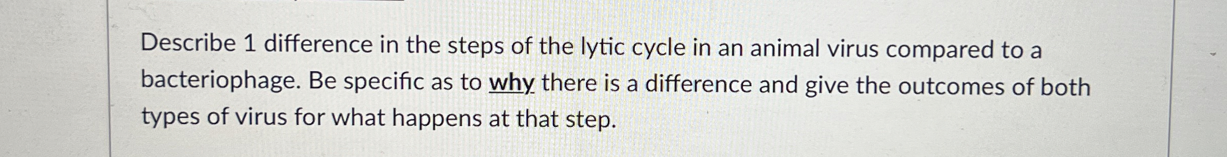 Solved Describe 1 ﻿difference in the steps of the lytic | Chegg.com