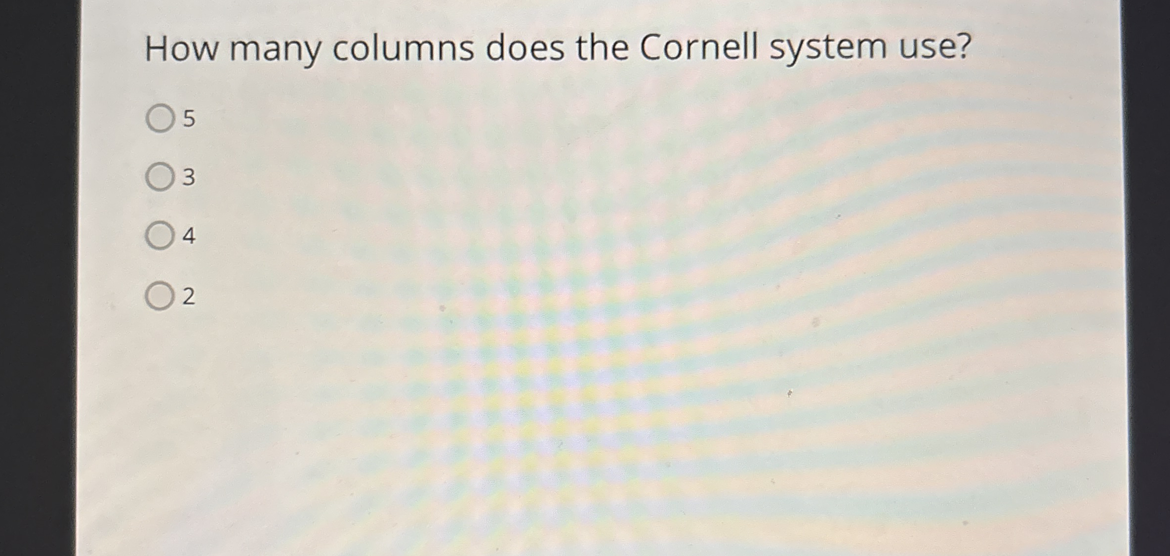 Solved How many columns does the Cornell system use?5342 | Chegg.com