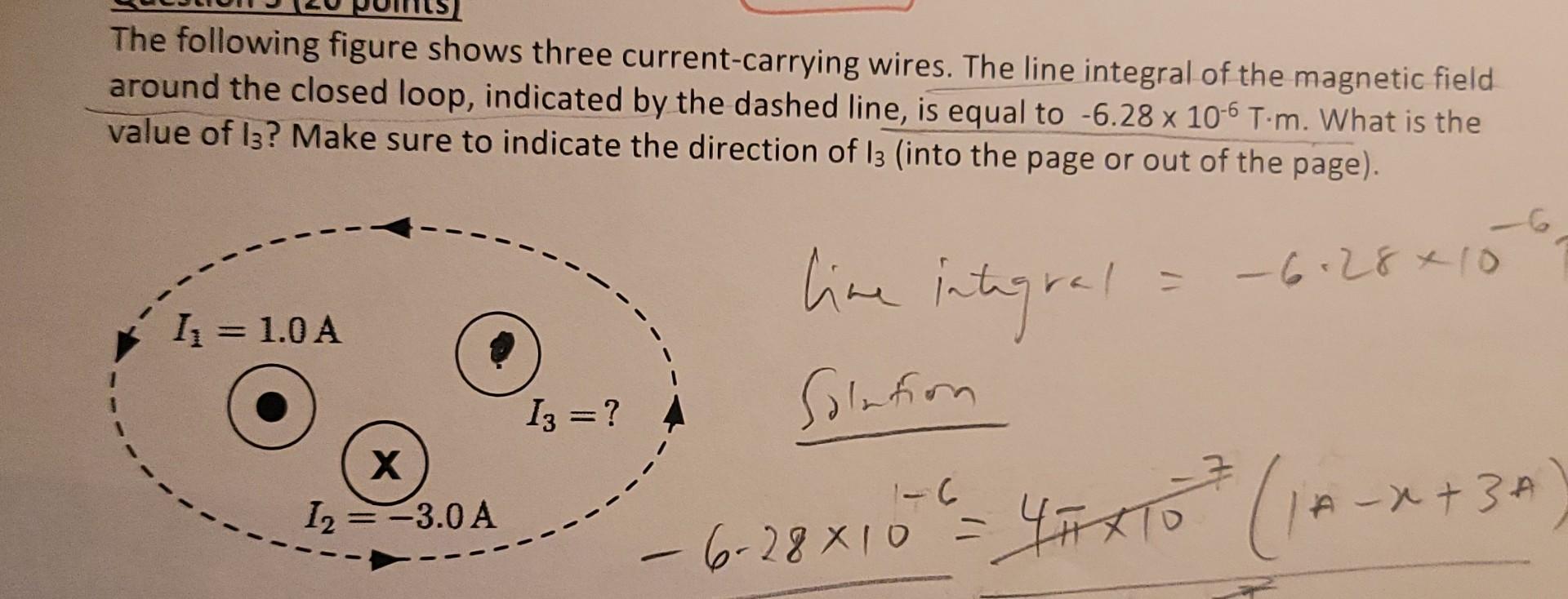 Solved The following figure shows three current-carrying | Chegg.com