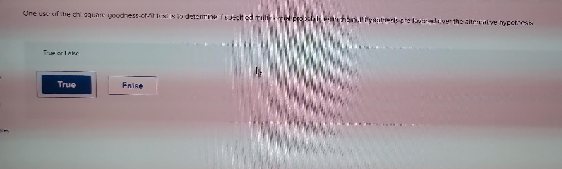 Solved One use of the chi-square goodness-of-fit test is to | Chegg.com