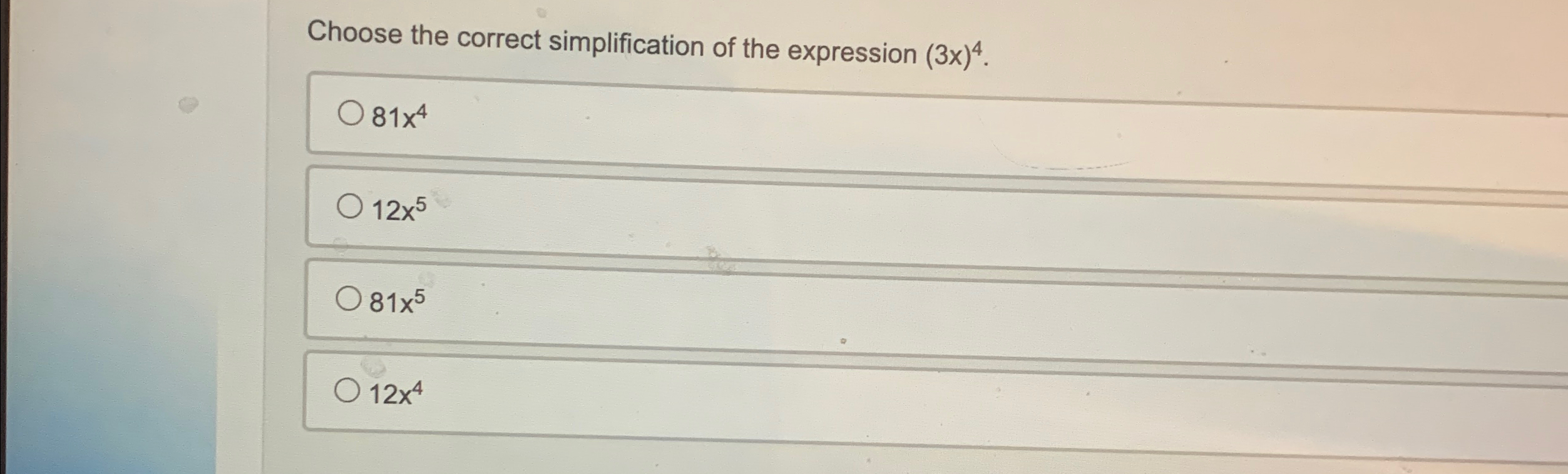 Solved Choose the correct simplification of the expression | Chegg.com