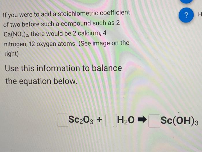 Solved ? H If you were to add a stoichiometric coefficient | Chegg.com