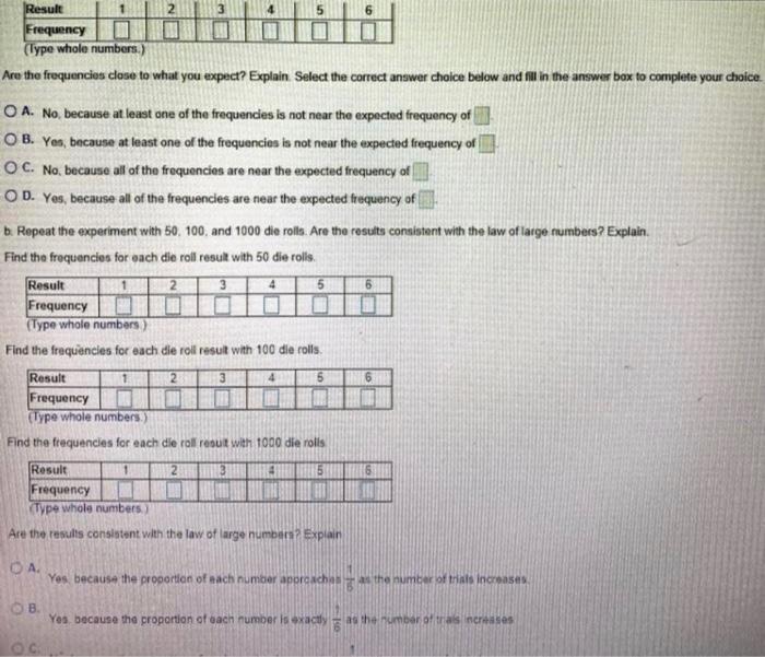 Solved Use StatCrunch to generate simulations of rolling a | Chegg.com