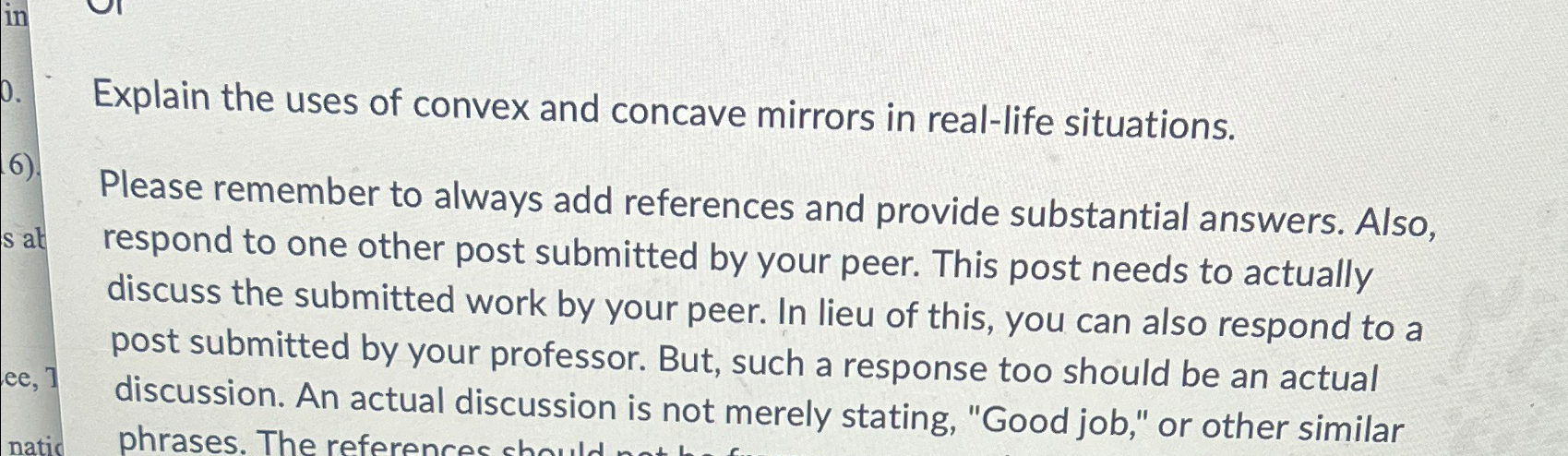 Solved Explain the uses of convex and concave mirrors in | Chegg.com