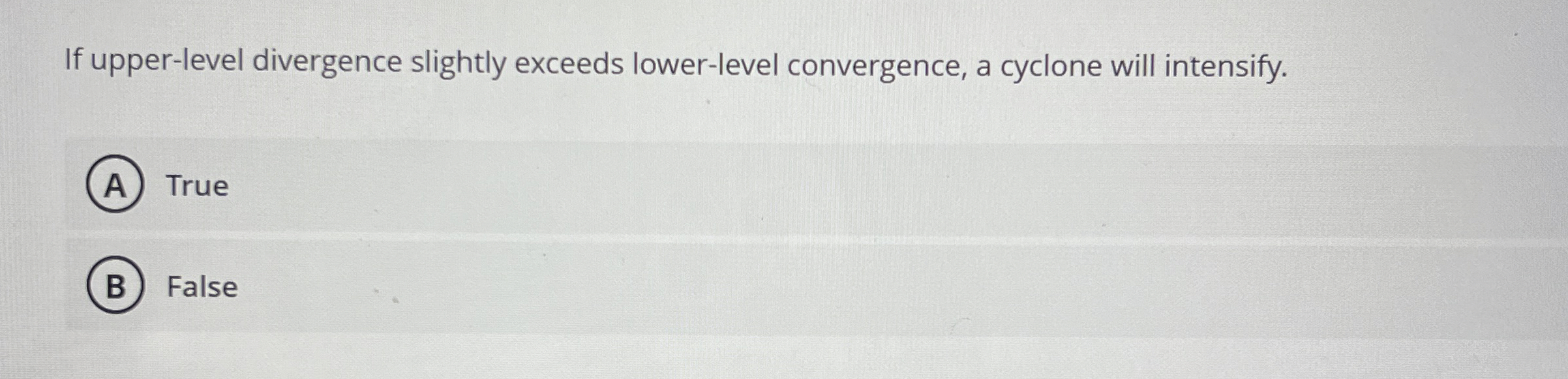 Solved If upper-level divergence slightly exceeds | Chegg.com