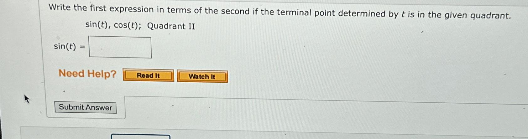 Solved Write the first expression in terms of the second if | Chegg.com