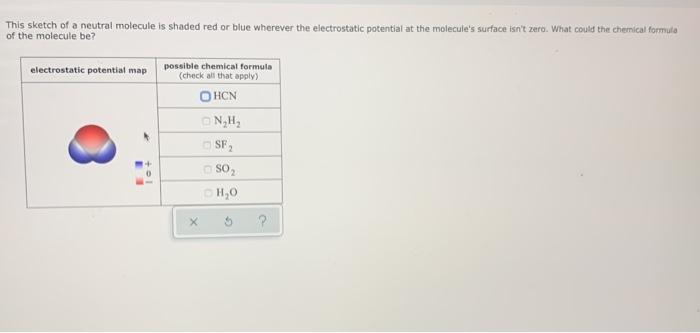 Solved This sketch of a neutral molecule is shaded red or | Chegg.com