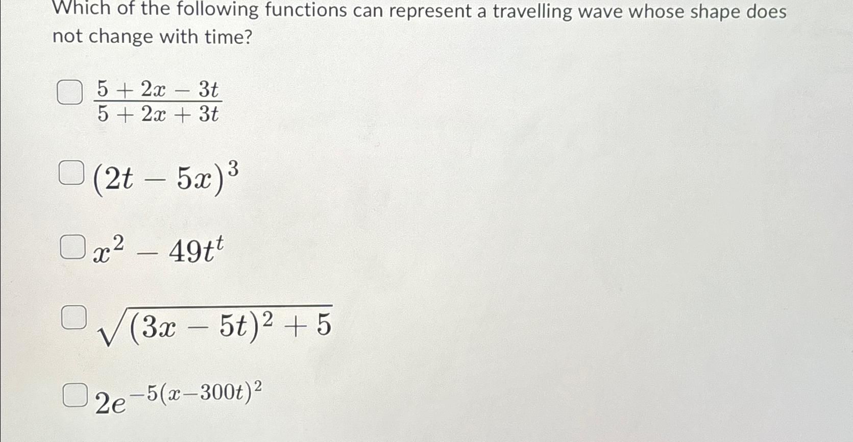 Solved Which of the following functions can represent a | Chegg.com