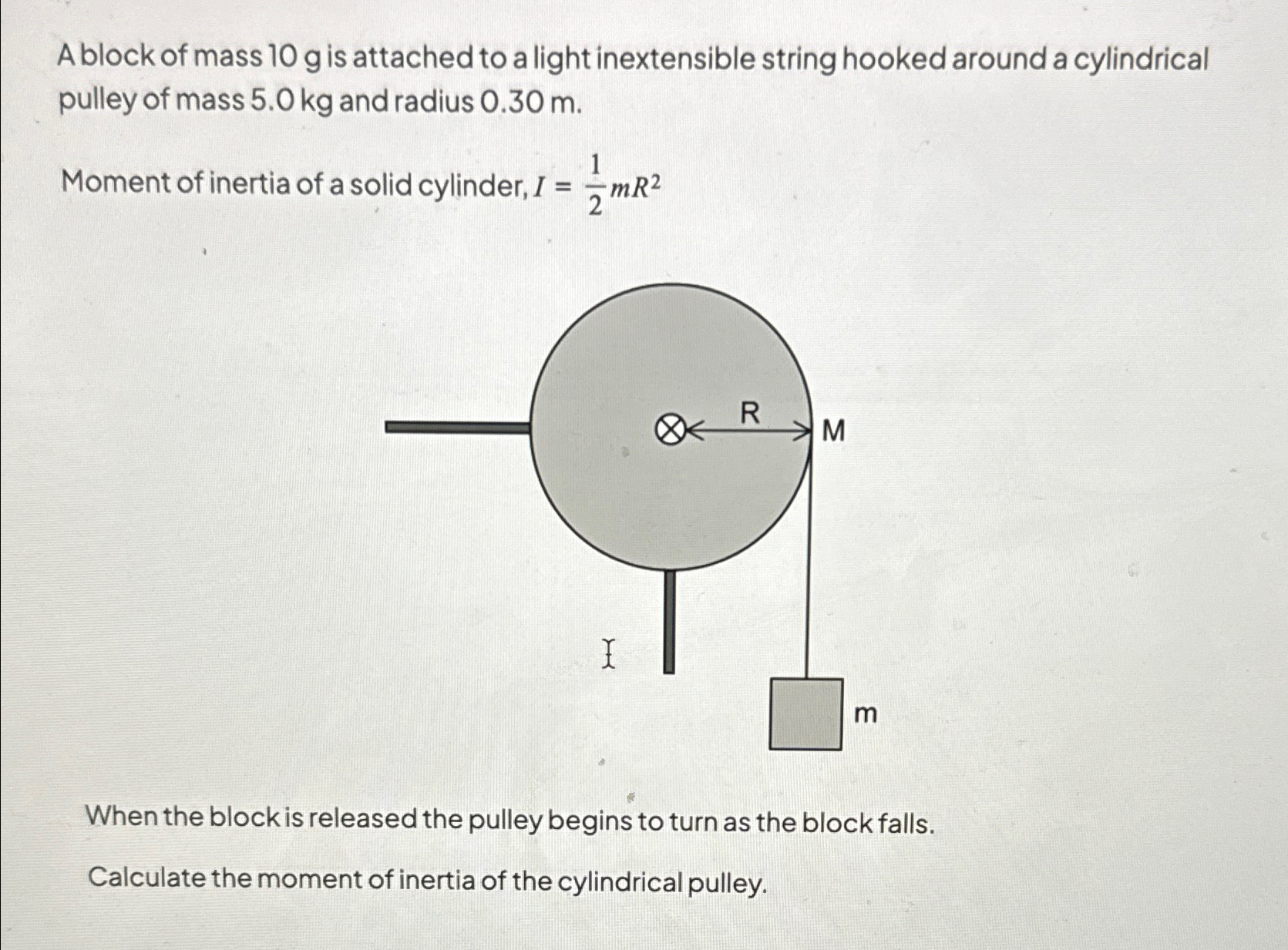 Solved A block of mass 10g ﻿is attached to a light | Chegg.com