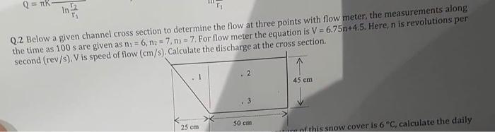 Solved Q.2 Below a given channel cross section to determine | Chegg.com