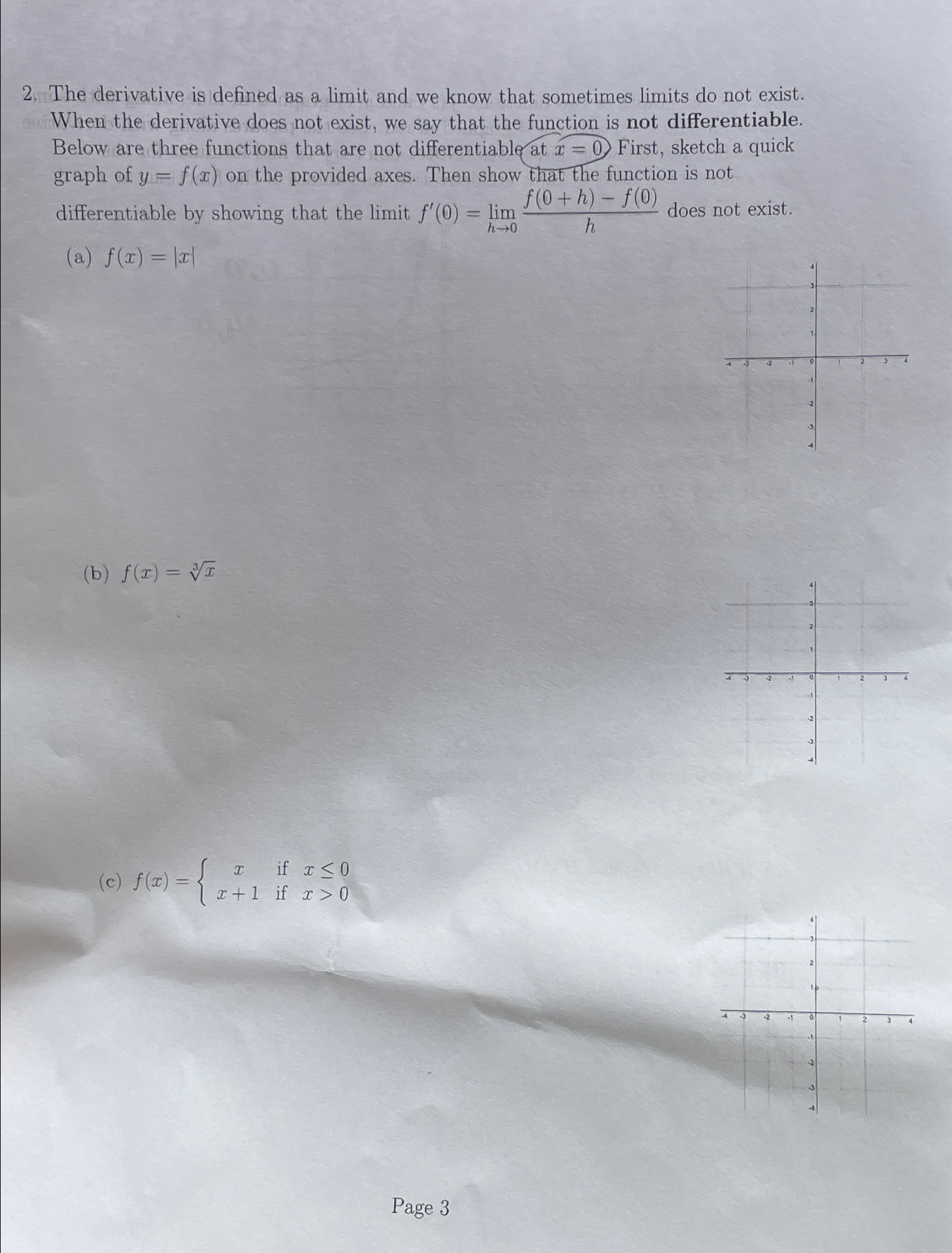Solved The derivative is defined as a limit and we know that | Chegg.com