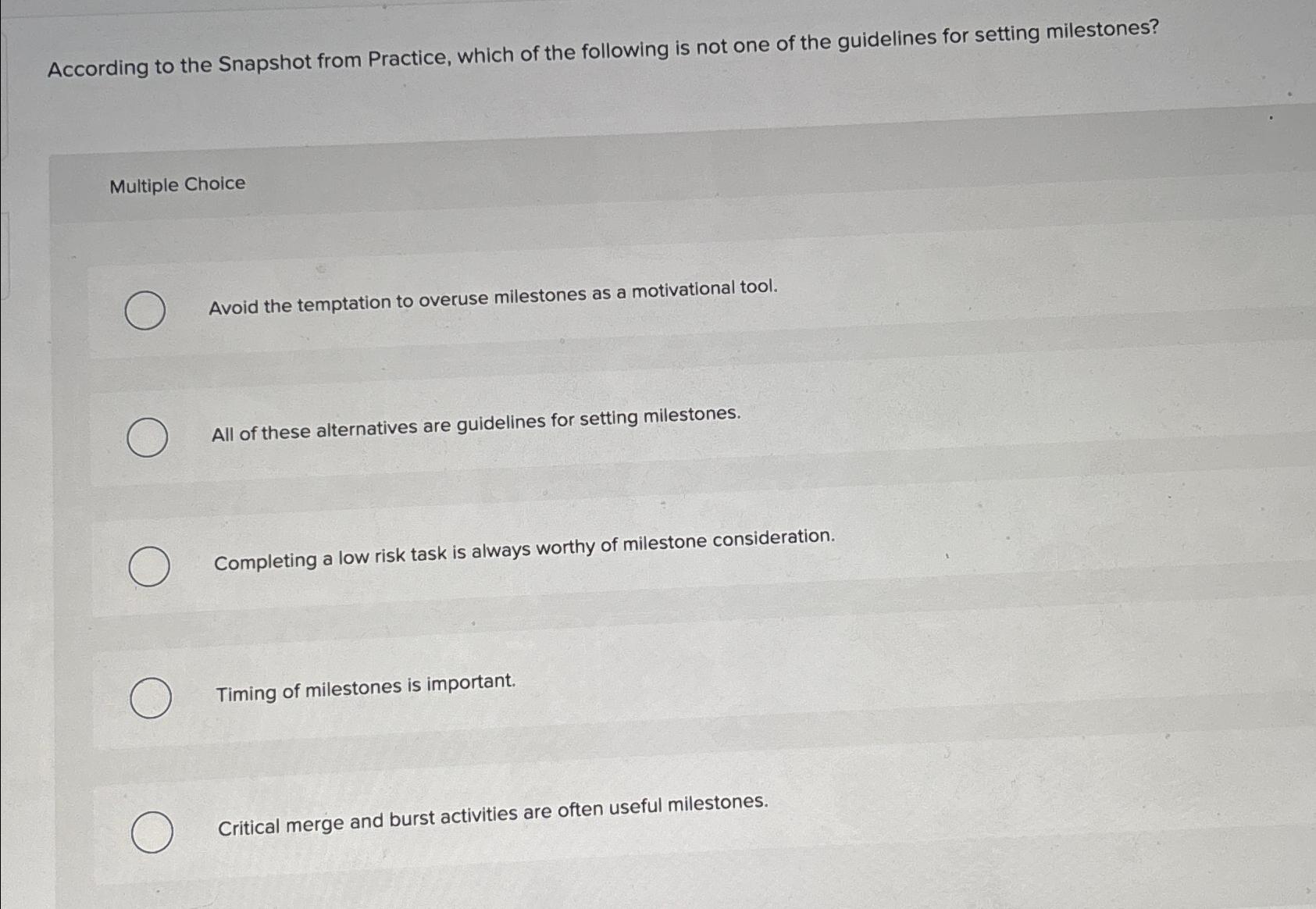 Solved According to the Snapshot from Practice, which of the | Chegg.com
