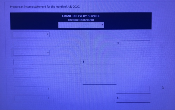 Solved The accounts in the ledger of Crane Delivery Service | Chegg.com