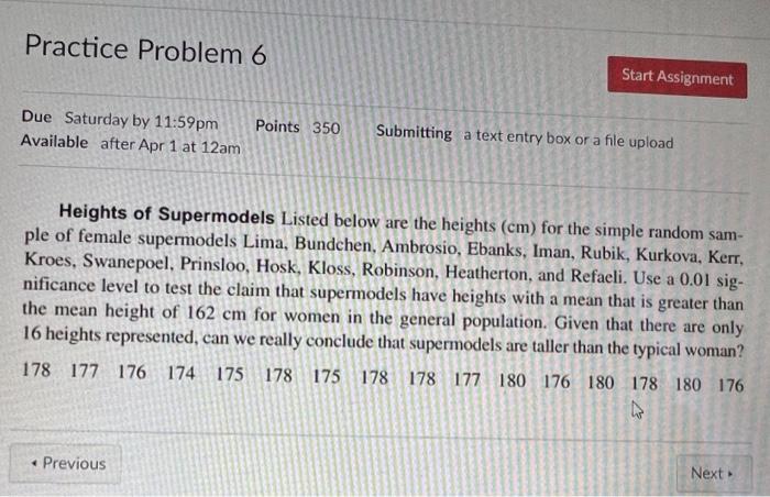 Solved Practice Problem 6 Due Saturday by 11:59pm Points 350 | Chegg.com