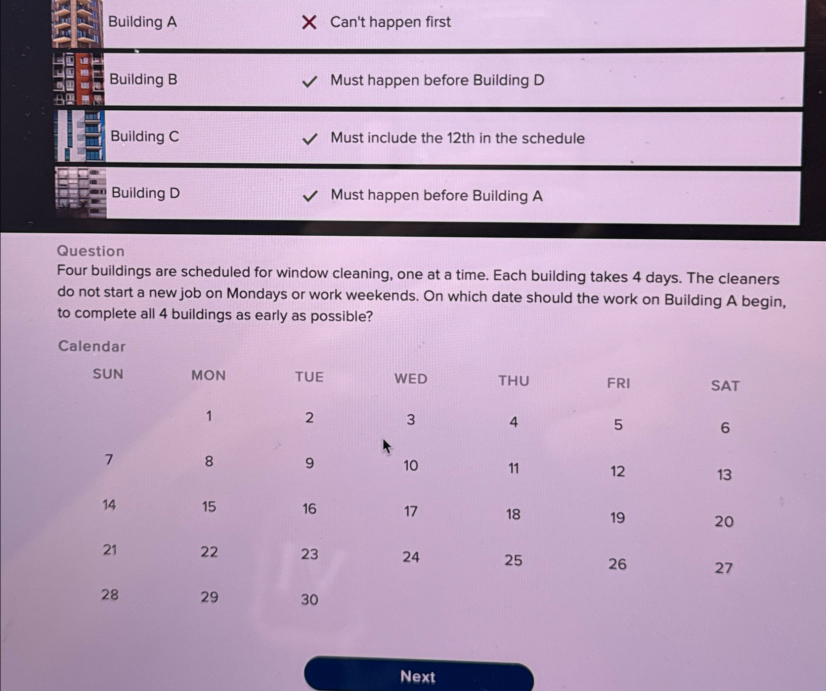 Solved Building ACan't happen firstBuilding BMust happen | Chegg.com