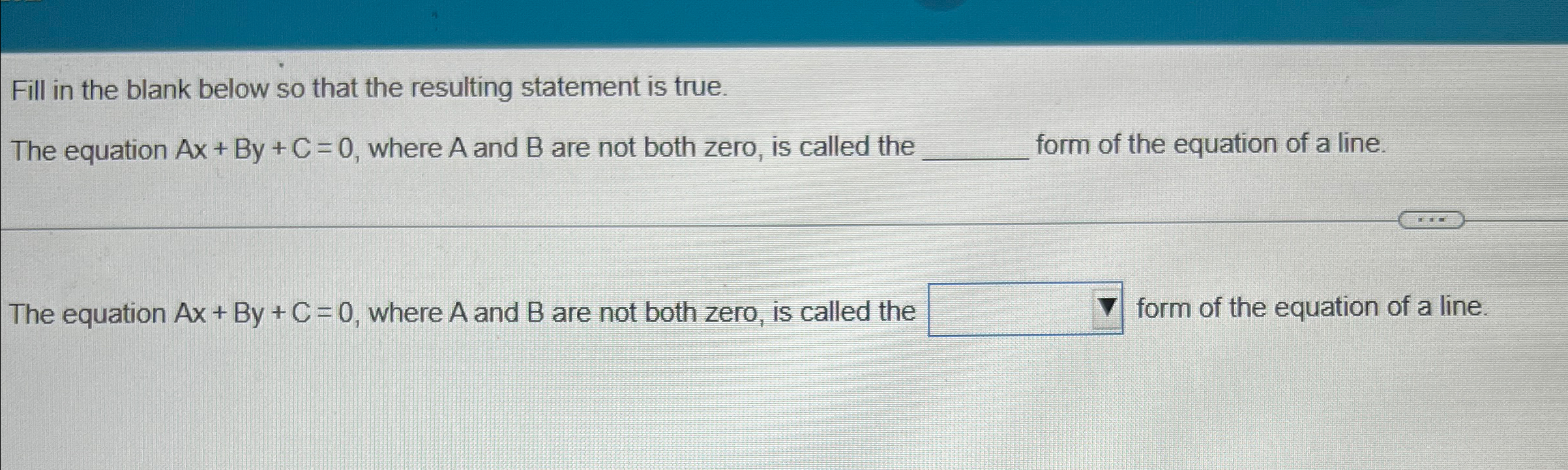 Solved Fill in the blank below so that the resulting | Chegg.com