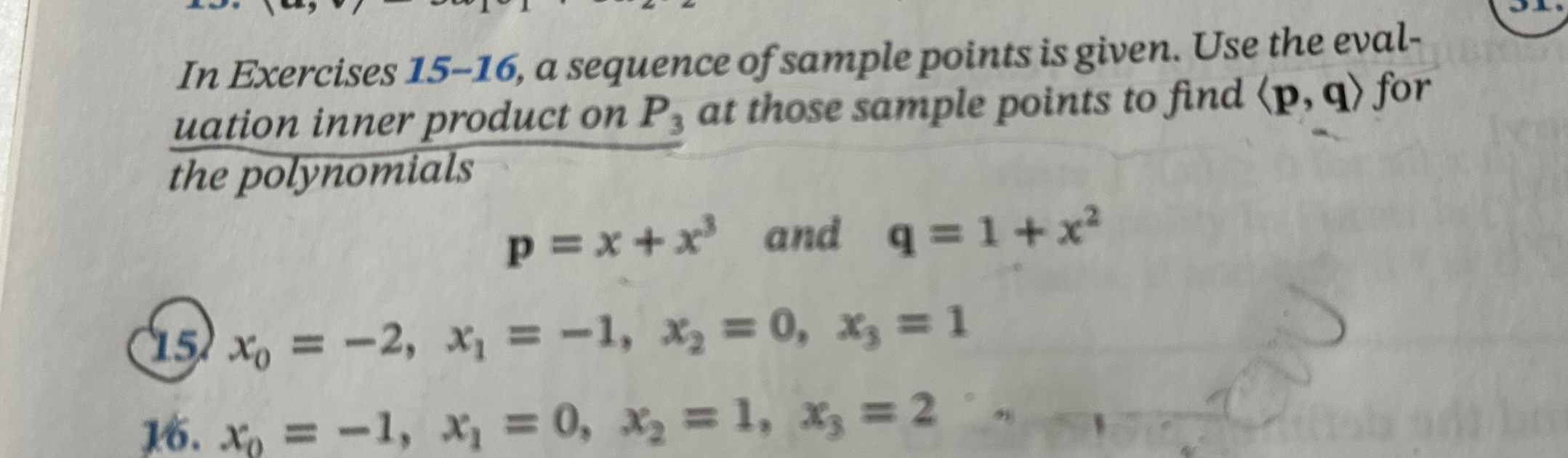 Solved In Exercises 15-16, ﻿a sequence of sample points is | Chegg.com