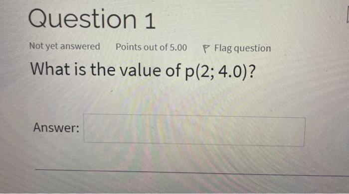 Solved Question 1 Not yet answered Points out of 5.00 P Flag | Chegg.com