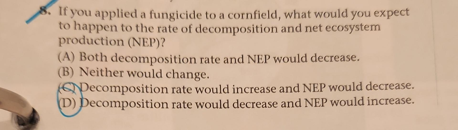 can you please explain why D is the correct answer? | Chegg.com