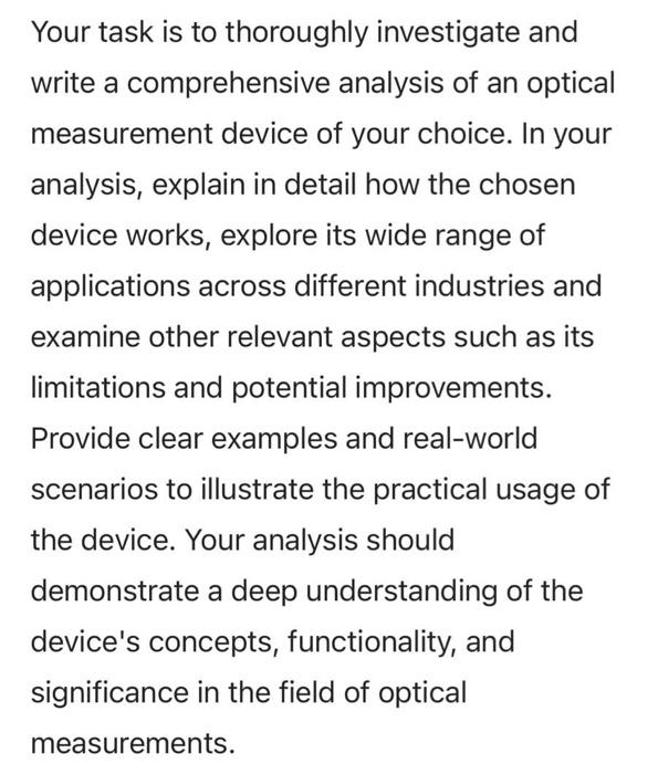 Solved Your task is to thoroughly investigate and write a | Chegg.com