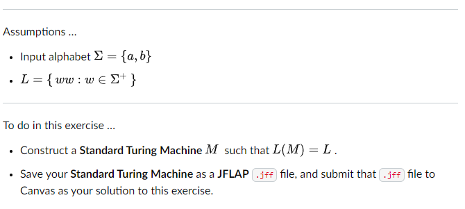 Solved Assumptions... Input alphabet \Sigma = {a, ﻿b} ﻿L | Chegg.com