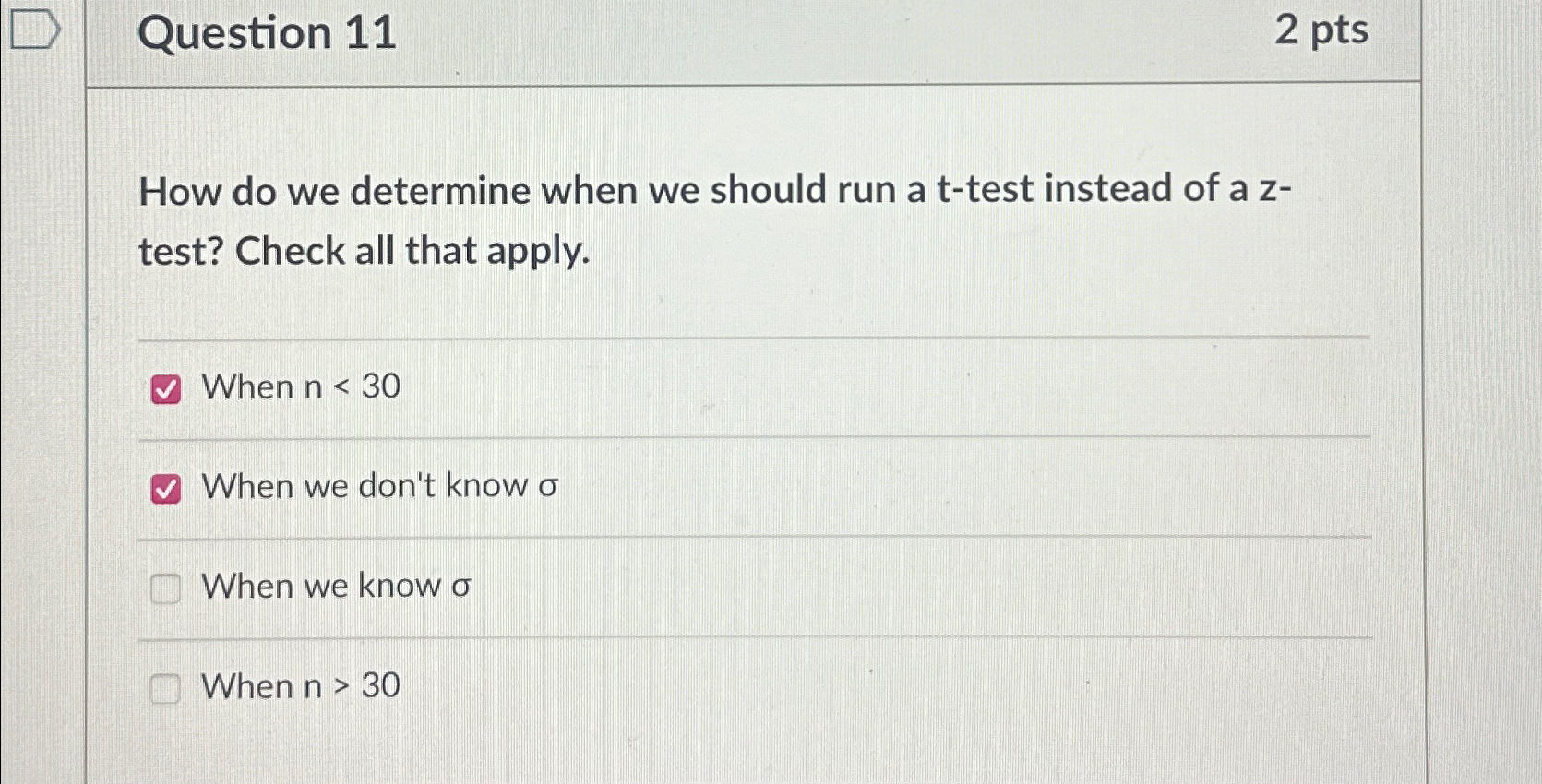 Solved Question 112 ﻿ptsHow do we determine when we should | Chegg.com