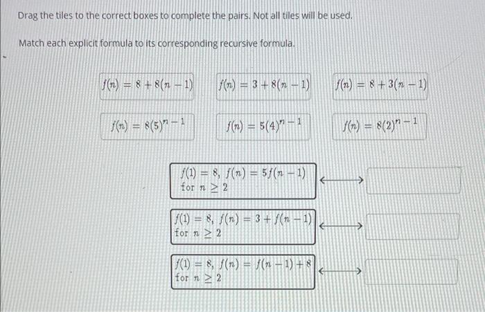 Solved Drag the tiles to the correct boxes to complete the | Chegg.com