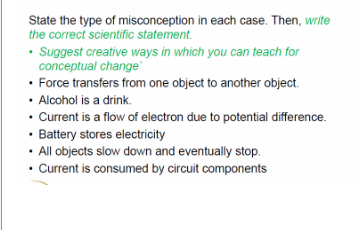 State the type of misconception in each case. Then, | Chegg.com
