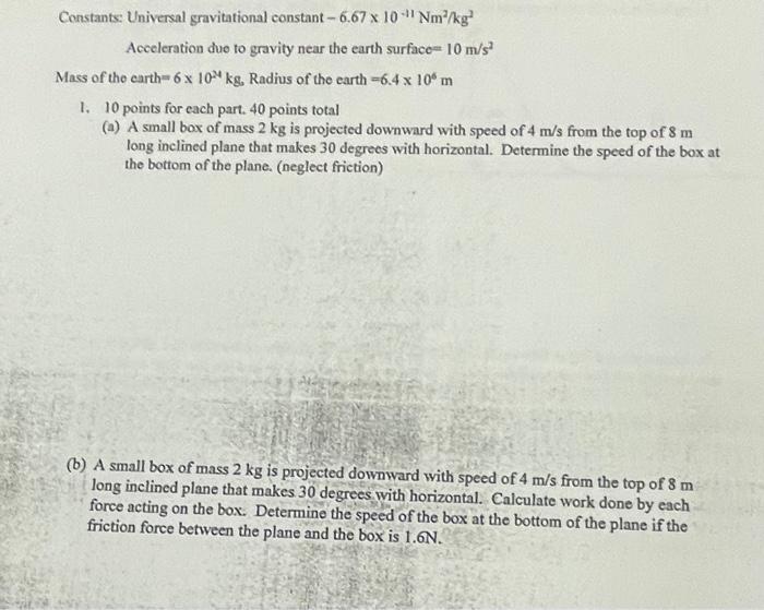 Solved Constants: Universal gravitational constant | Chegg.com