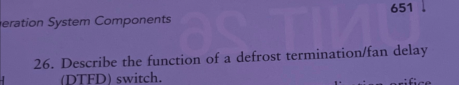Solved eration System Components26. ﻿Describe the function | Chegg.com