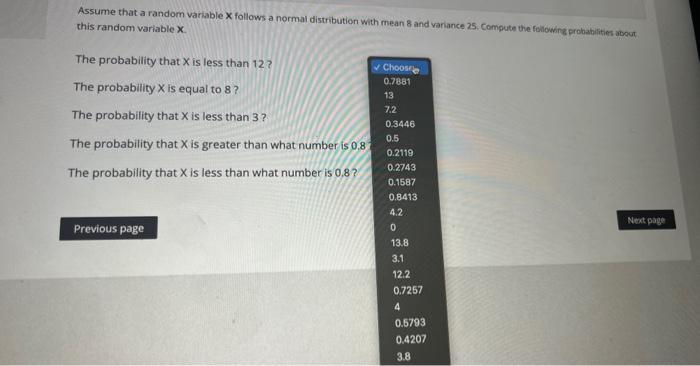Solved Assume that a random variable X follows a normal | Chegg.com