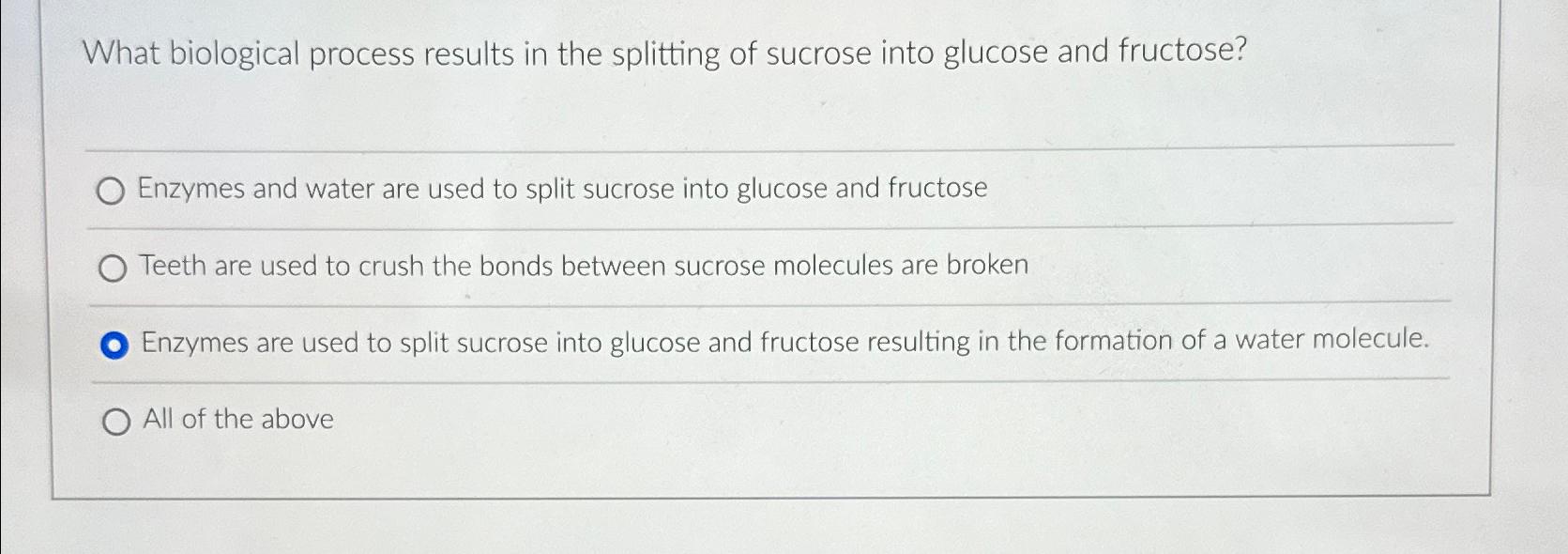 Solved What biological process results in the splitting of | Chegg.com