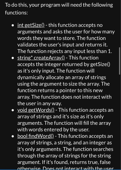 Solved - Return a pointer from an array. - Use dynamic | Chegg.com