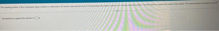 Solved The viewing portion of the rectangular glass window | Chegg.com