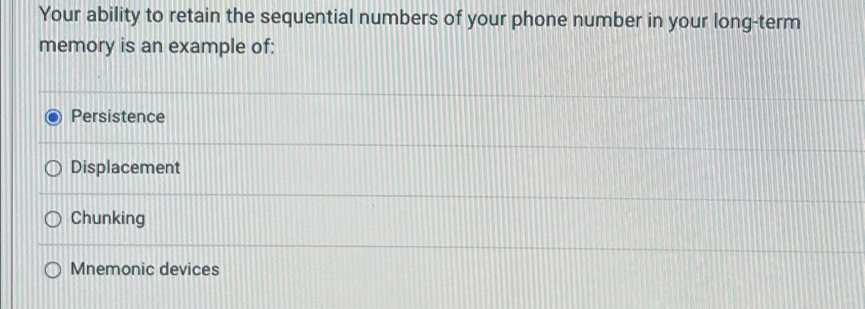 Solved Your ability to retain the sequential numbers of your | Chegg.com