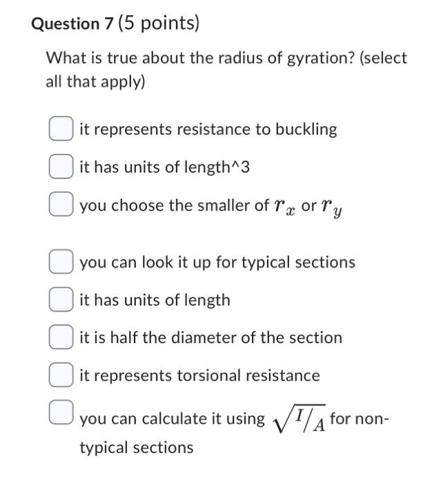 Solved In our simplified column analysis in this class, | Chegg.com